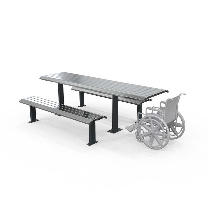 Barcelona Wheelchair Accessible Setting with Benches - Single End ...