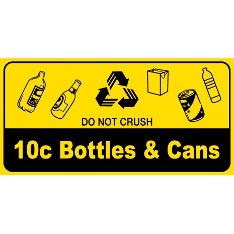 10c Bottle & Cans Sign