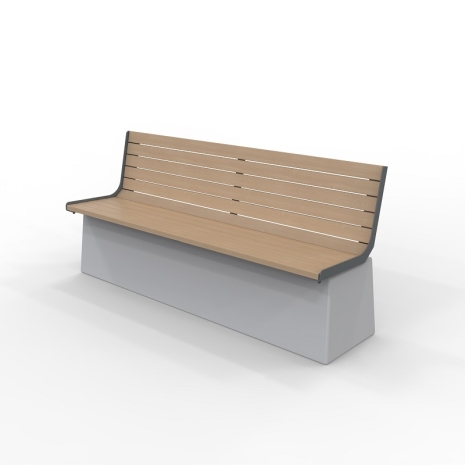 Paris DDA Seat - Plinth Mount + Concrete Plinth